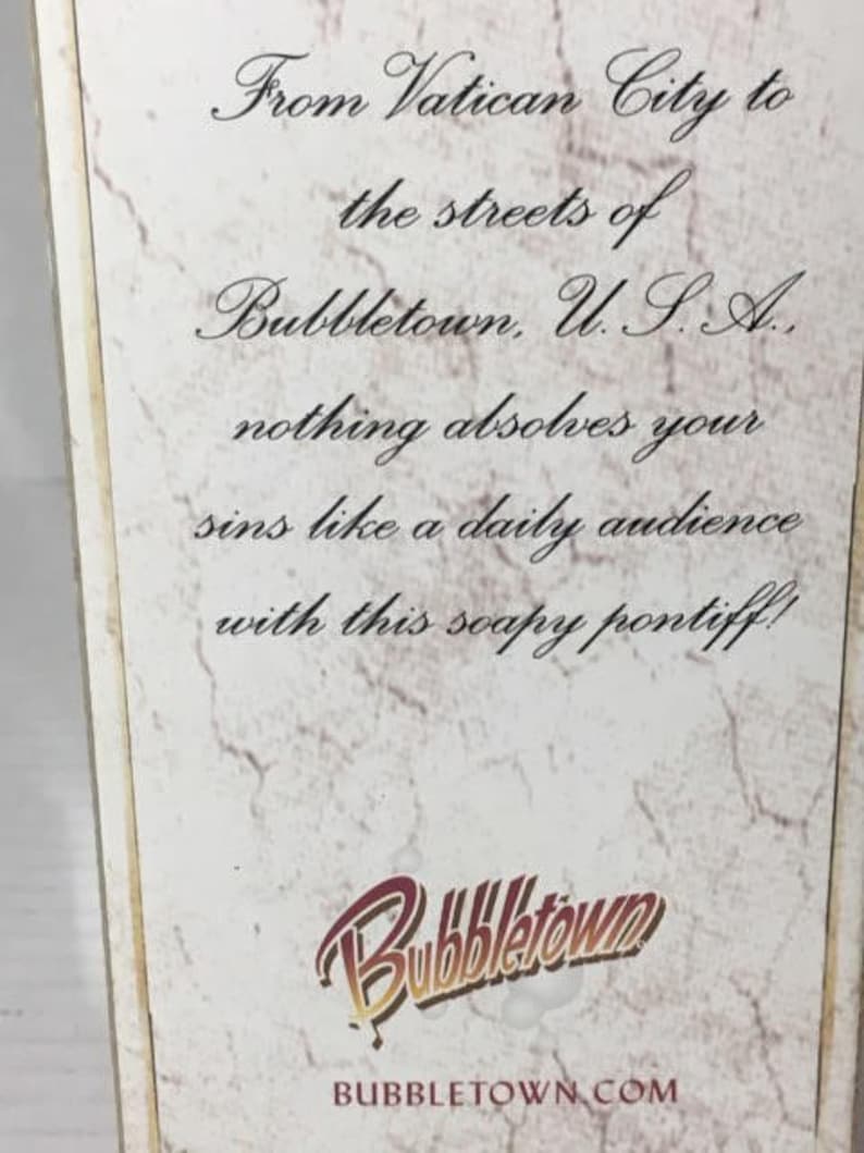 Pope on a Rope Soap Bubbletown Novelty Vintage Rare NIB Very Hard to ...