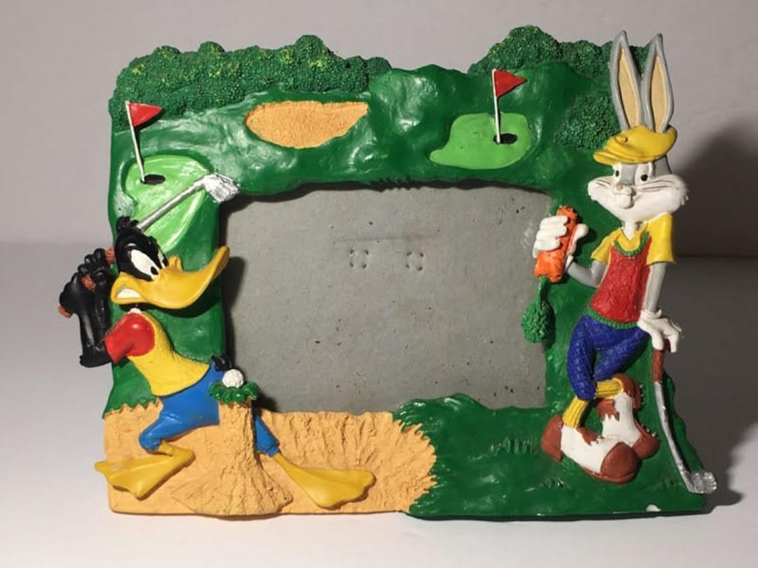 Daffy Duck Bugs Bunny Picture Frame Warner Bros Looney Tunes Hand ...