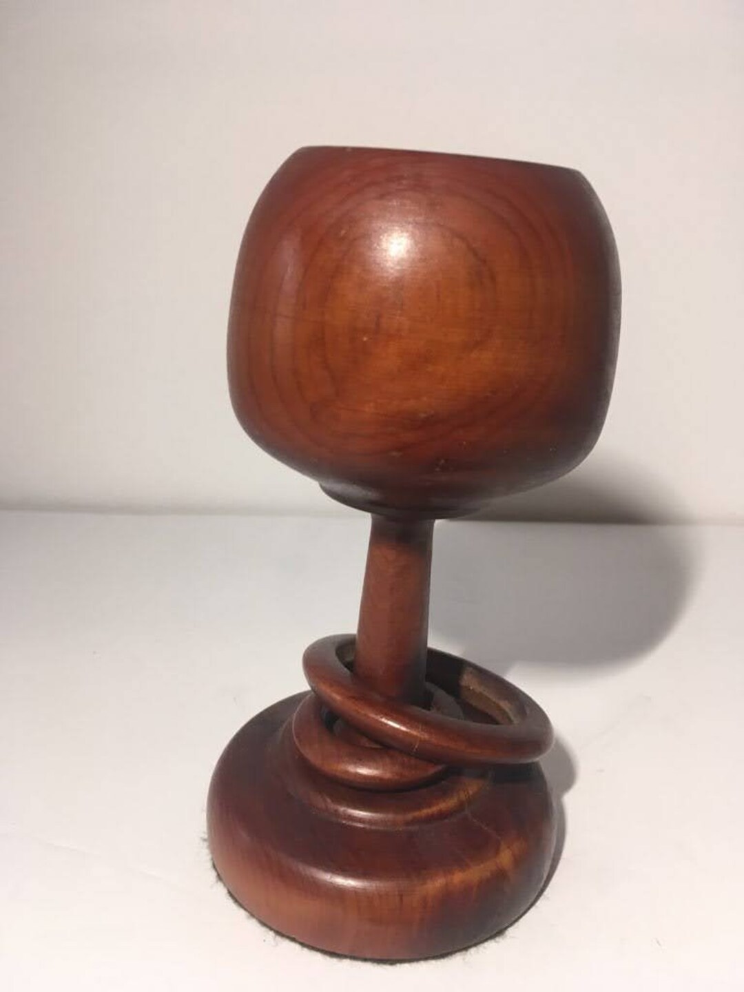 Eternity Goblet Wood Cup Bermuda Cedar Double Ring Wedding Gift ...