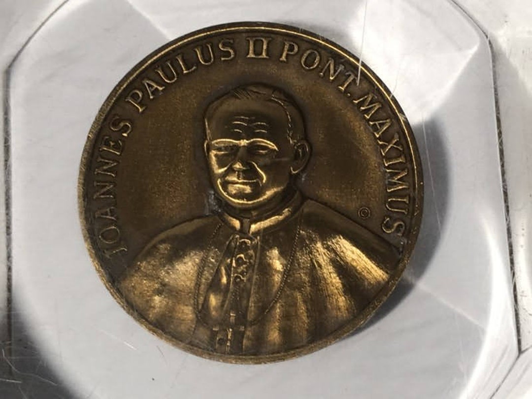 Joannes Paulus II Pont Maximus Coin Pope Souvenir Papal Visit October 1 ...