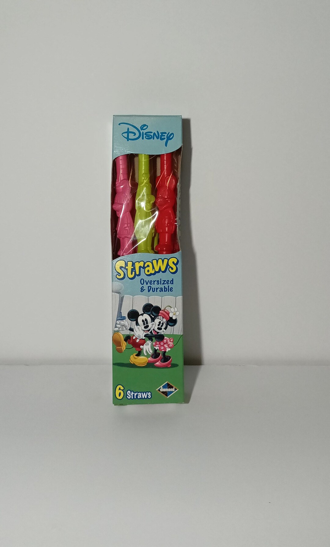 NIB Disney Reusable Straws Mickey Minnie Mouse Goofy Oversized Durable ...