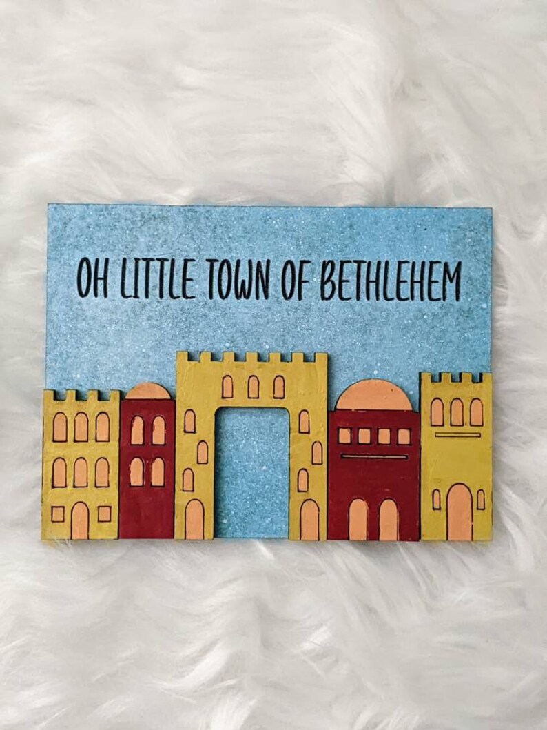 Nativity Scene Sign Farmhouse Decor Sign Nativity Tier Tray | Etsy