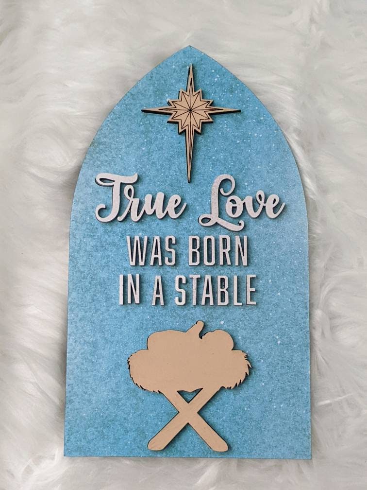 Nativity Scene Sign Farmhouse Decor Sign Nativity Tier Tray | Etsy