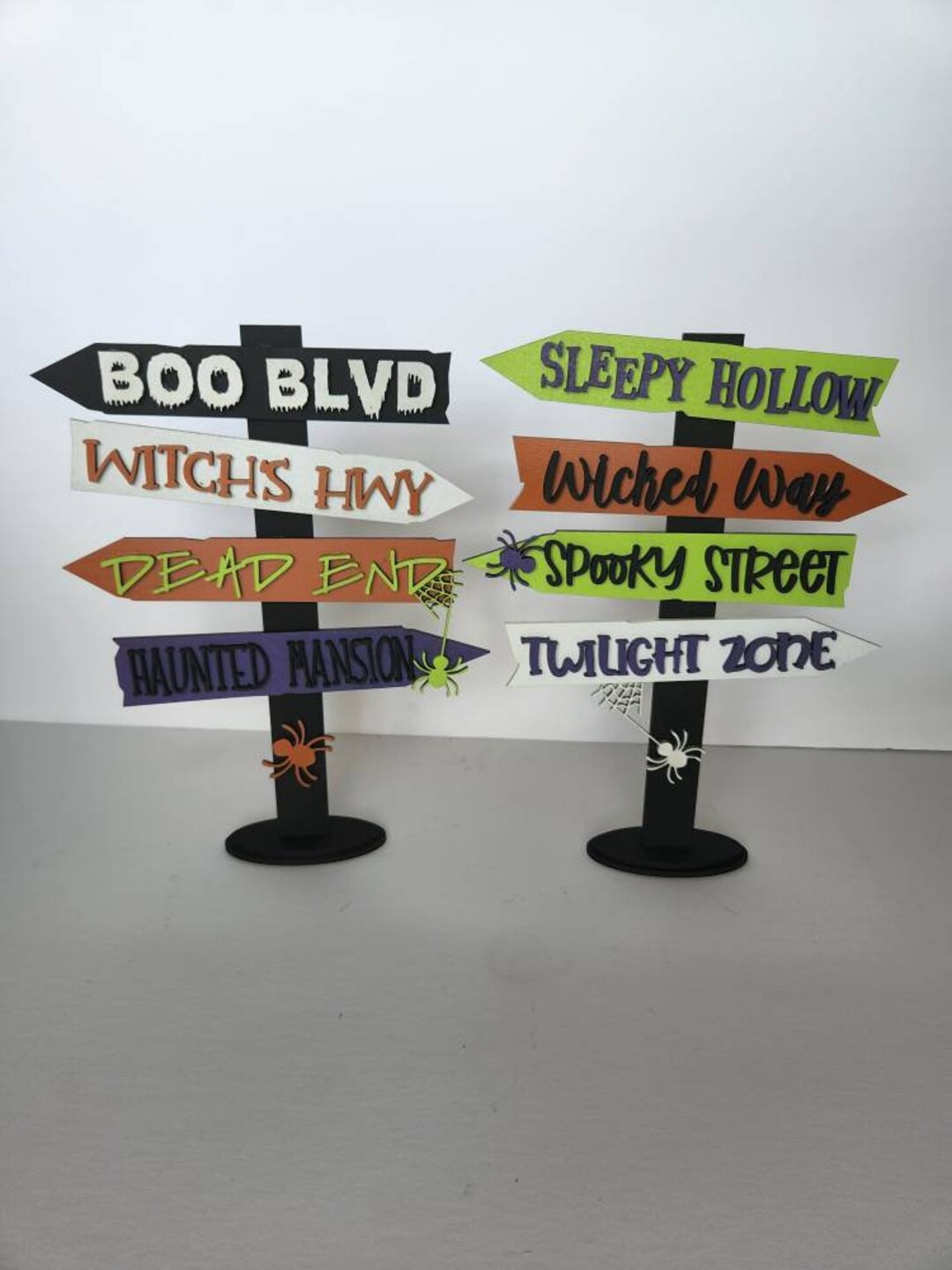 Halloween Decor, Halloween Directional Wood Sign, Halloween Table Top ...