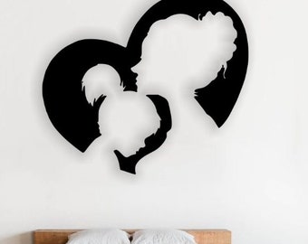 Mother With Baby DXF File for Laser Cut and CNC Router, Running Files ...