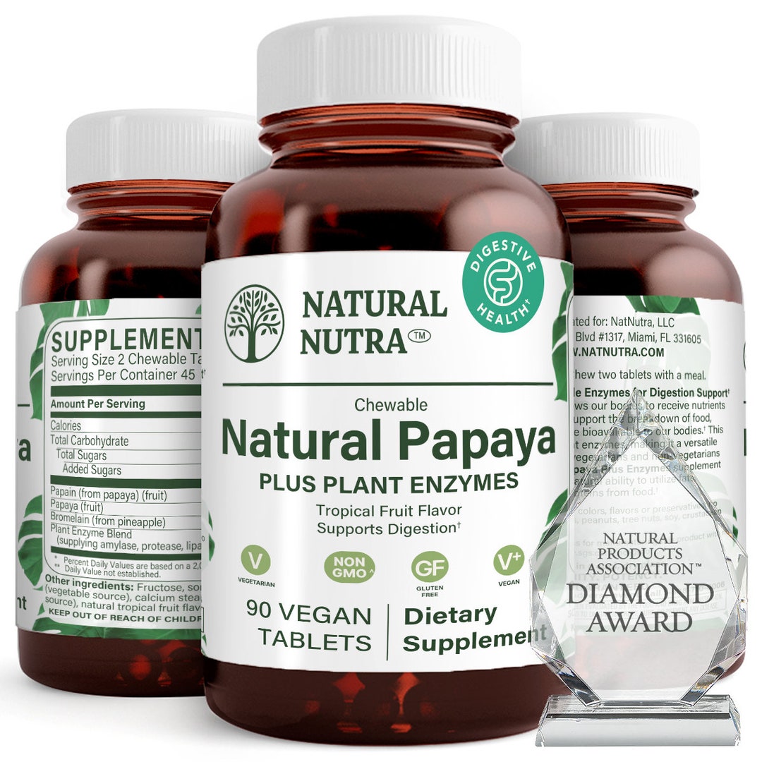 Chewable Natural Papaya Supplements, Natural Vegan Papaya Tablets Plant ...
