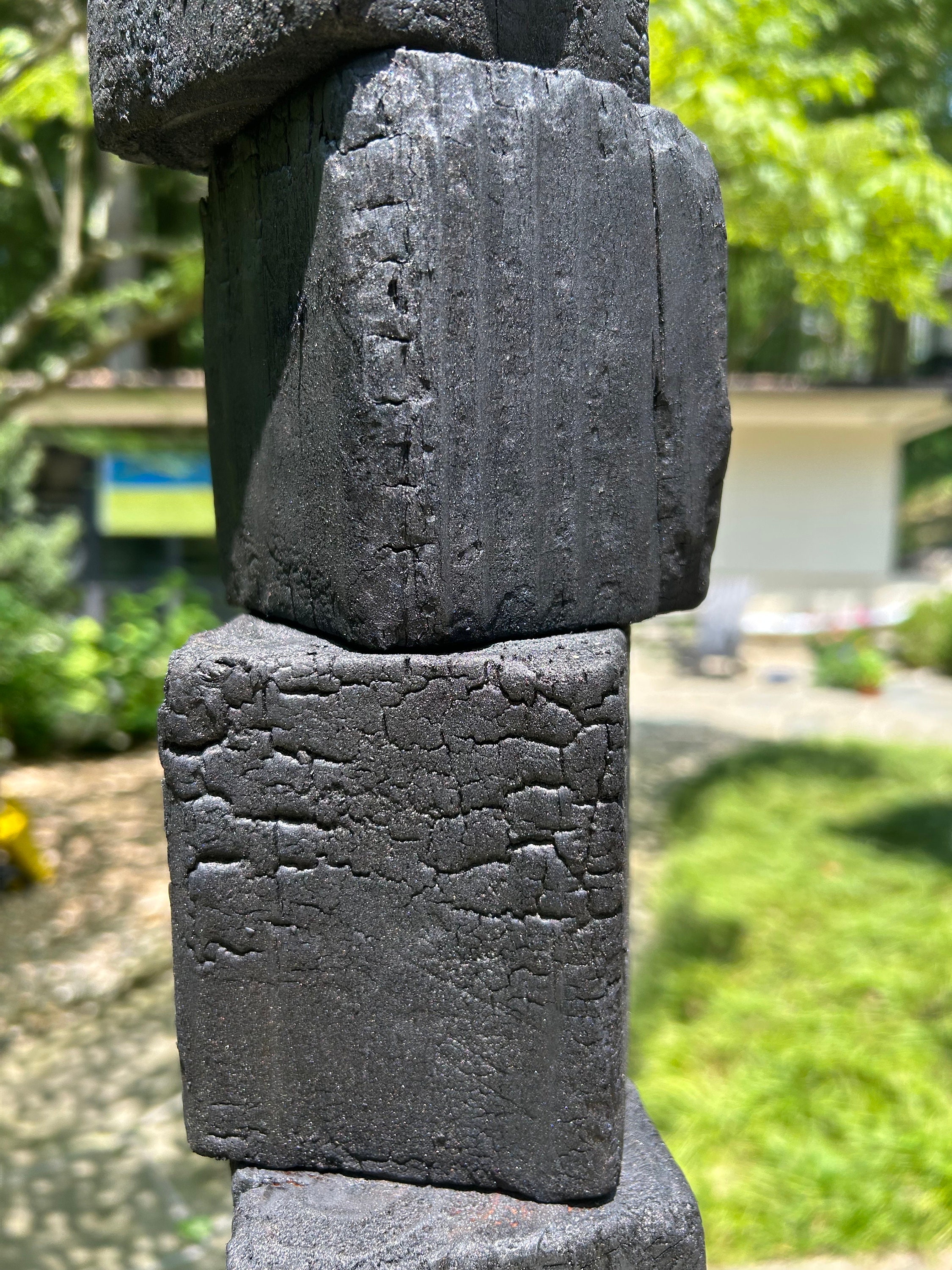 Organic Indoor Shou Sugi Ban Sculpture Totem 39/sculpture-in-a-box 1 - Etsy