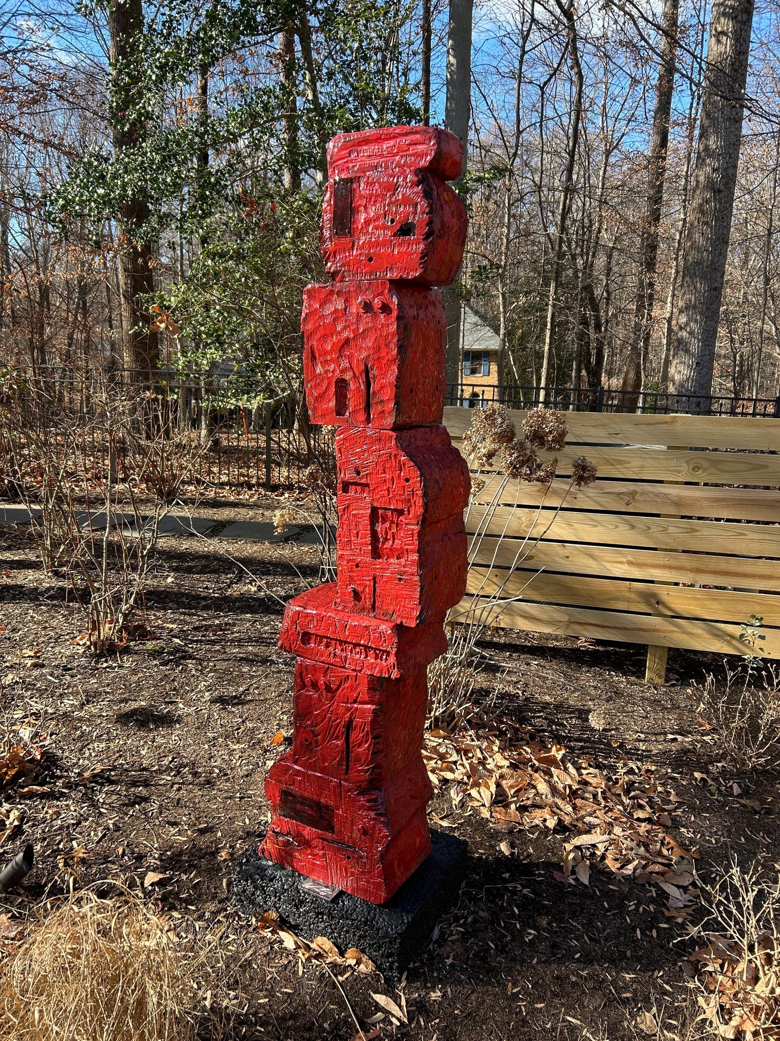 Rustic Red Block Totem Made-to-order (free Local Delivery to DC/NVA) - Etsy