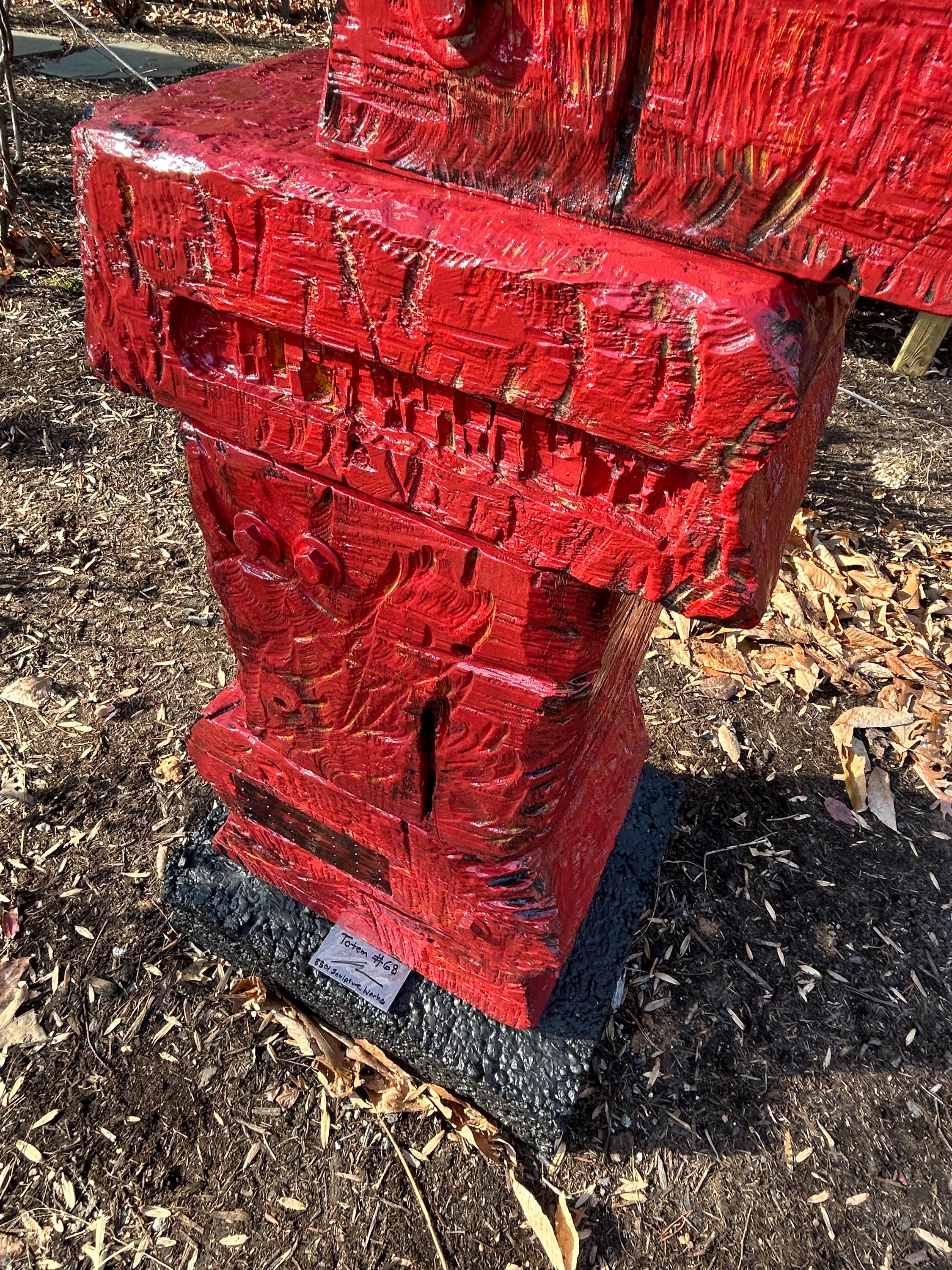 Rustic Red Block Totem Made-to-order (free Local Delivery to DC/NVA) - Etsy