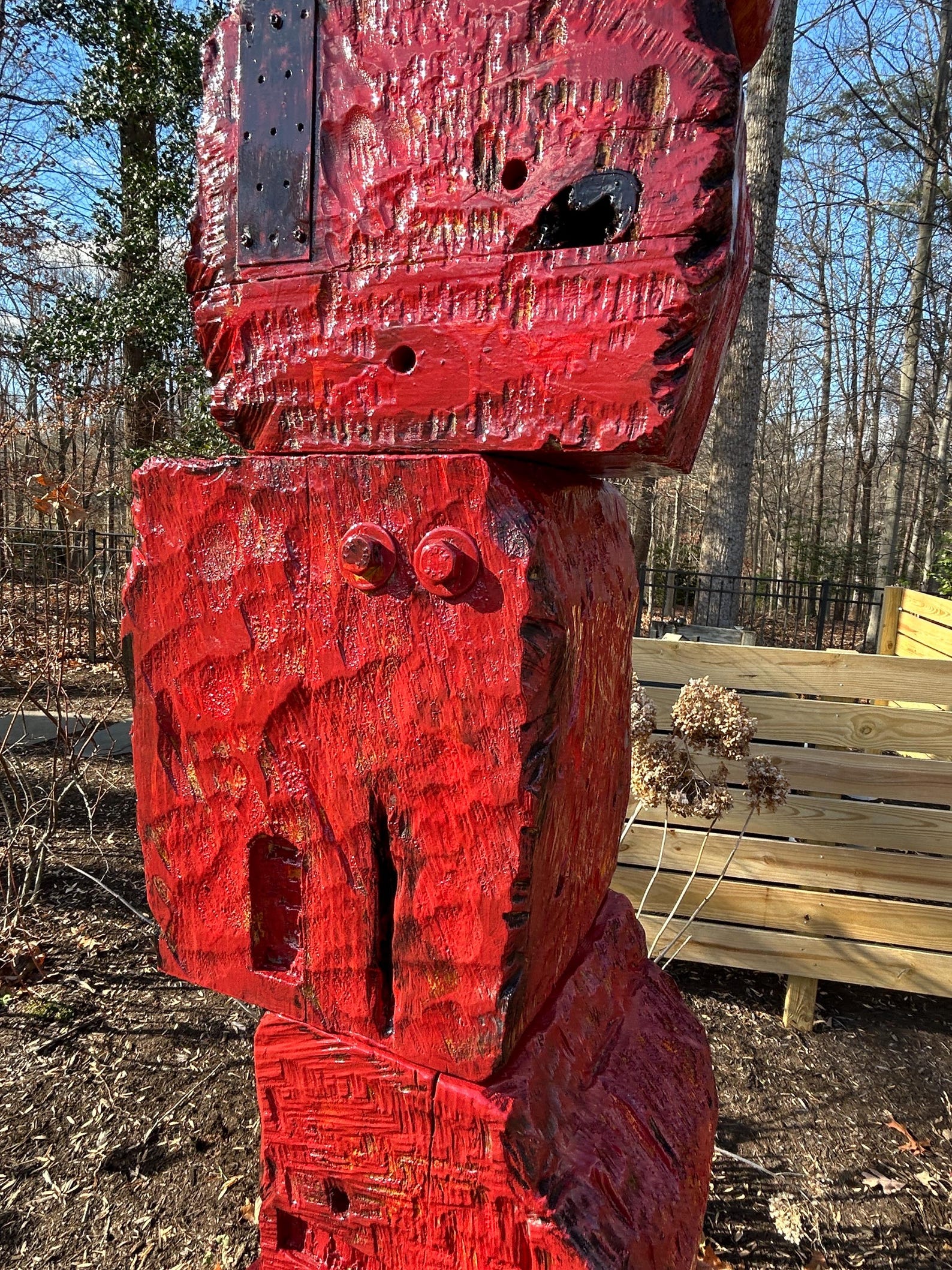 Rustic Red Block Totem Made-to-order (free Local Delivery to DC/NVA) - Etsy