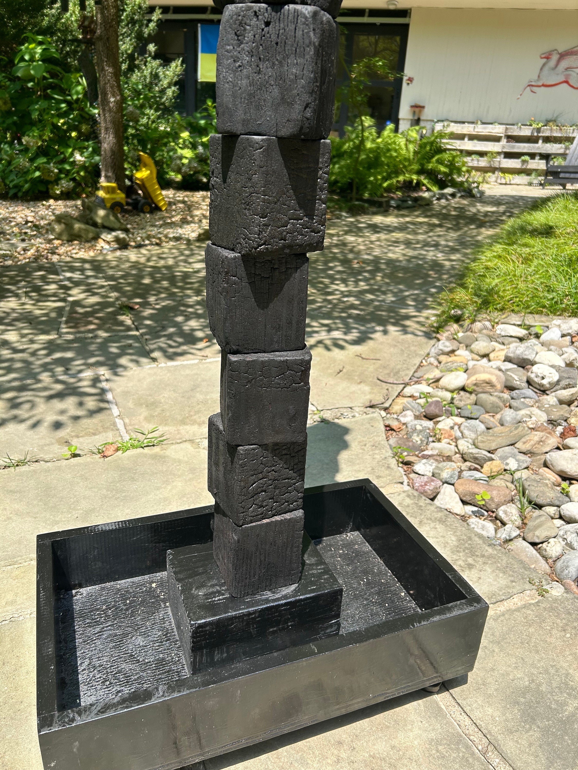 Organic Indoor Shou Sugi Ban Sculpture Totem 39/sculpture-in-a-box 1 - Etsy