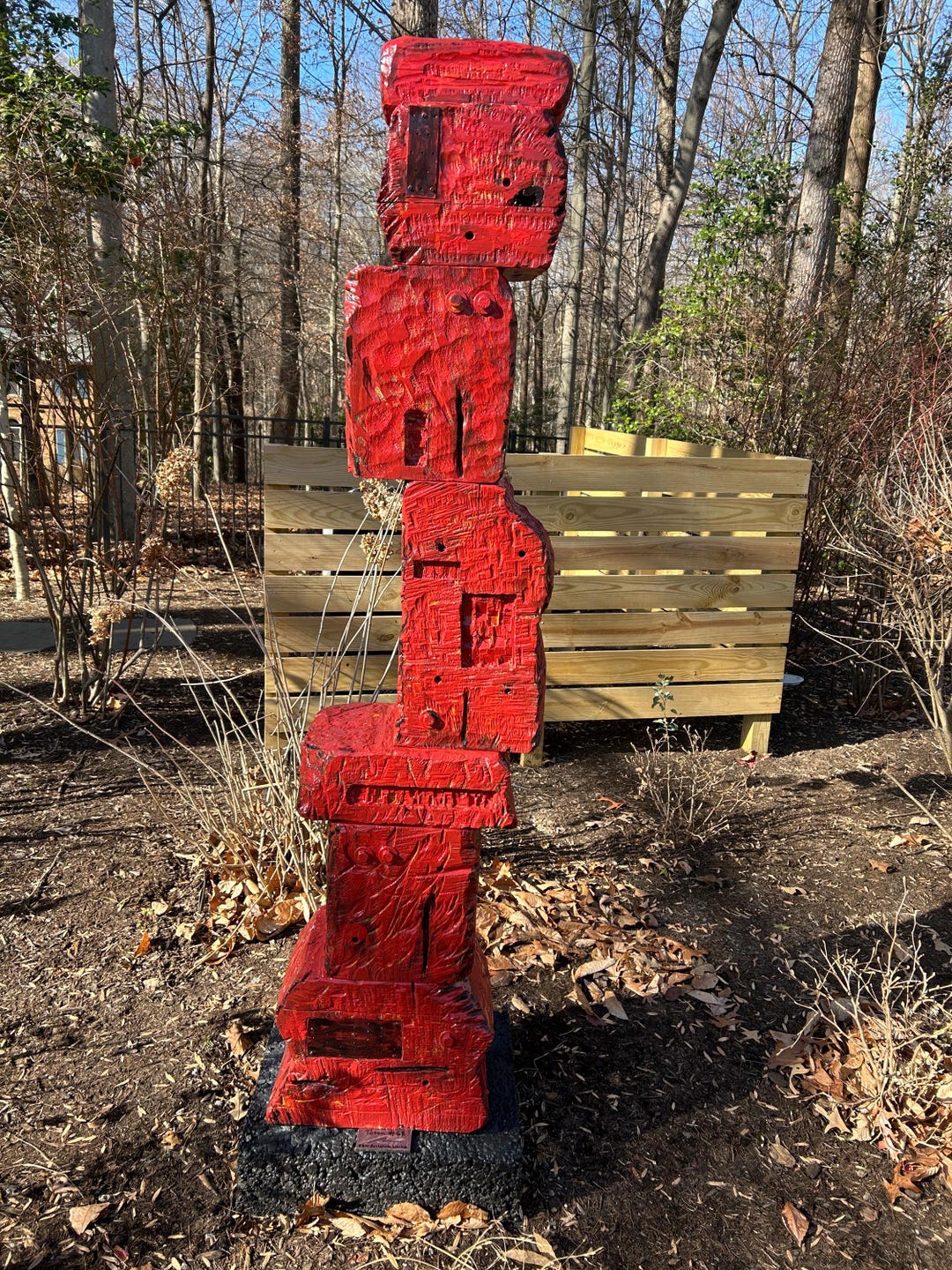 Rustic Red Block Totem Made-to-order (free Local Delivery to DC/NVA) - Etsy