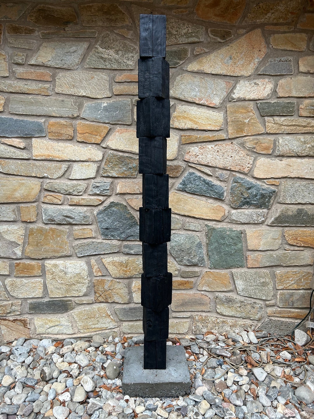 Organic Indoor-outdoor Shou Sugi Ban Sculpture Totem #43 - Etsy
