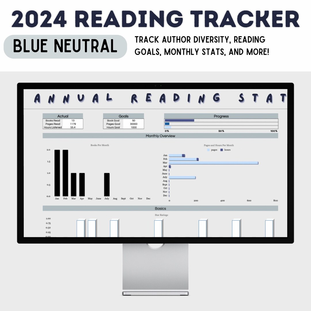 2024 Reading Log: Blue Neutral Google Sheets Diversity Tracker (digital ...