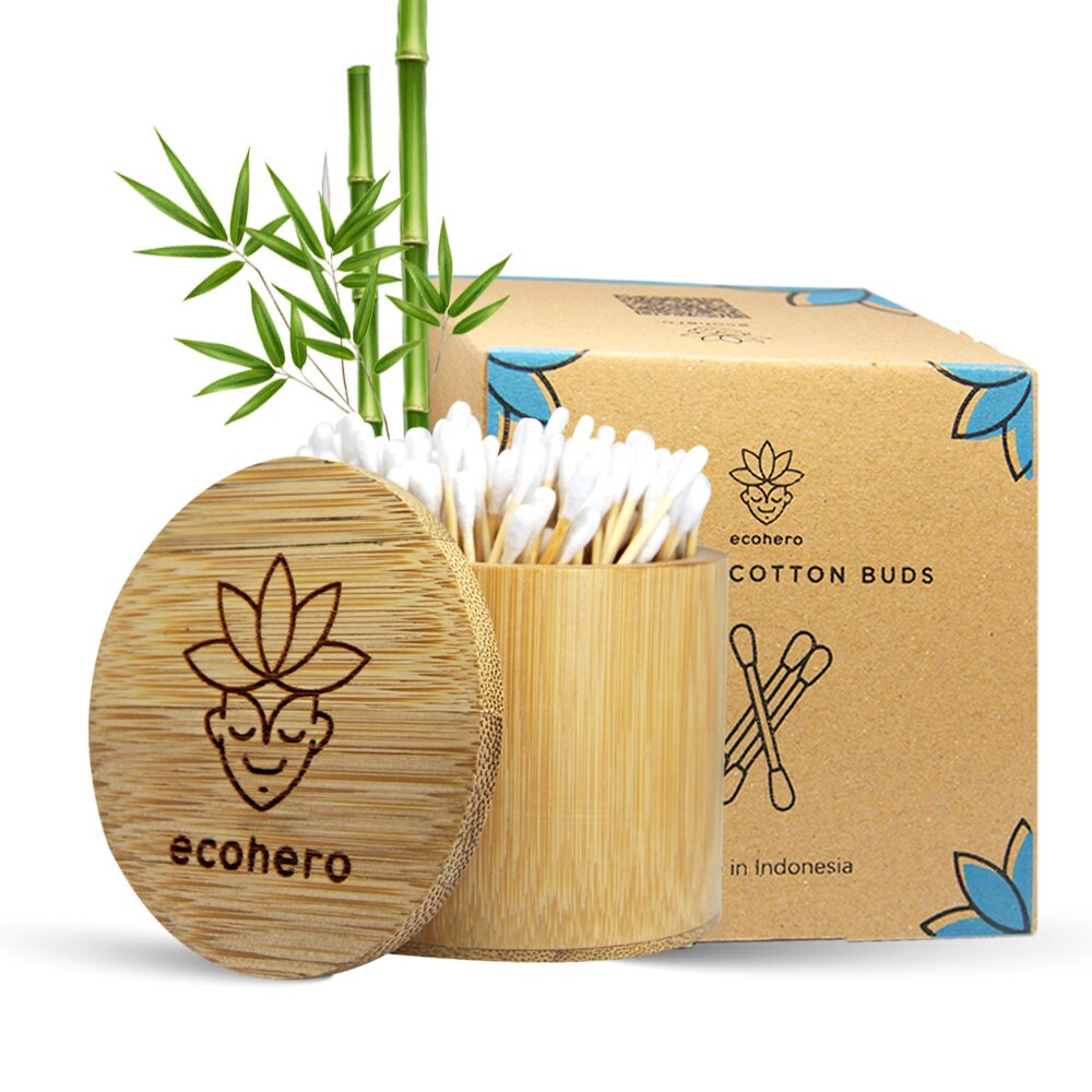 BAMBOO EAR BUDS, Cotton Swabs, 250 Units Natural Wooden Cotton Ear Buds ...