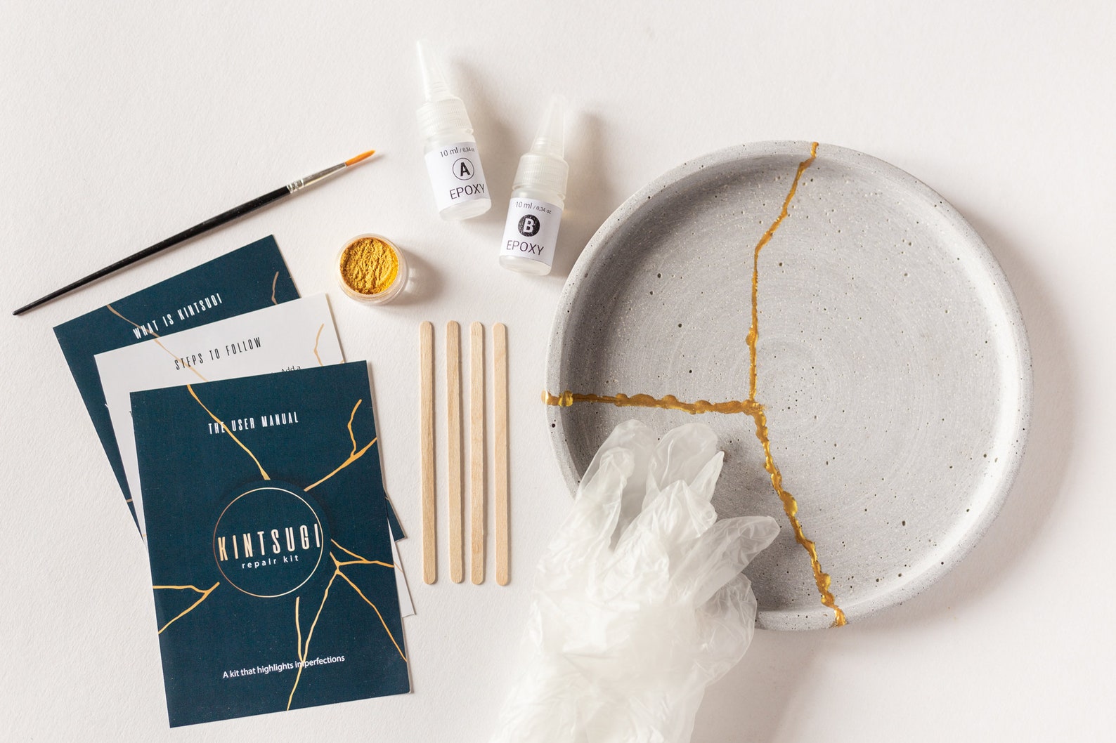 DIY Kintsugi Repair Kit Handmade Craft Gift at Home Couple | Etsy