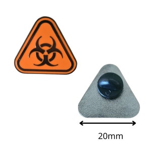 Biohazard Hazard Symbol Hard Enamel Pin, Science, Chemistry, Biology ...