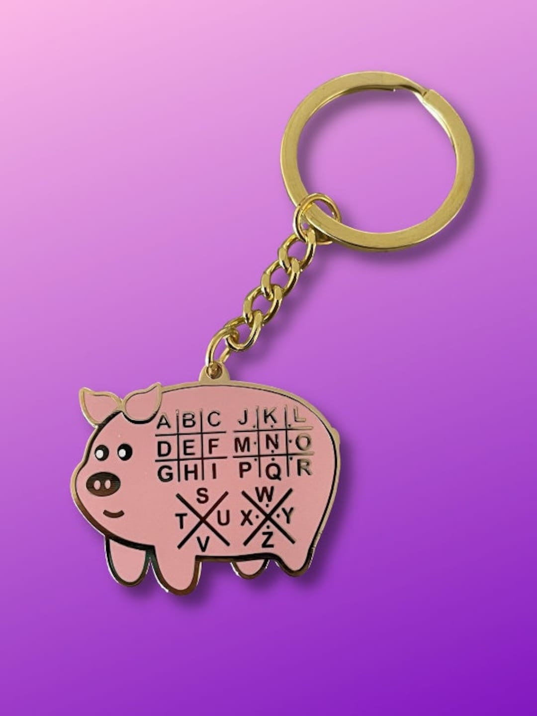 Pig Pen Cipher Hard Enamel Keyring Escape Room Decoder - Etsy
