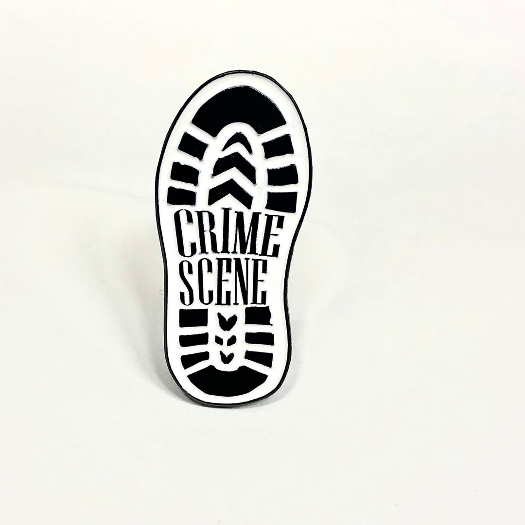 Crime Scene Footwear Impression Soft Enamel Pin, True Crime, Murder ...