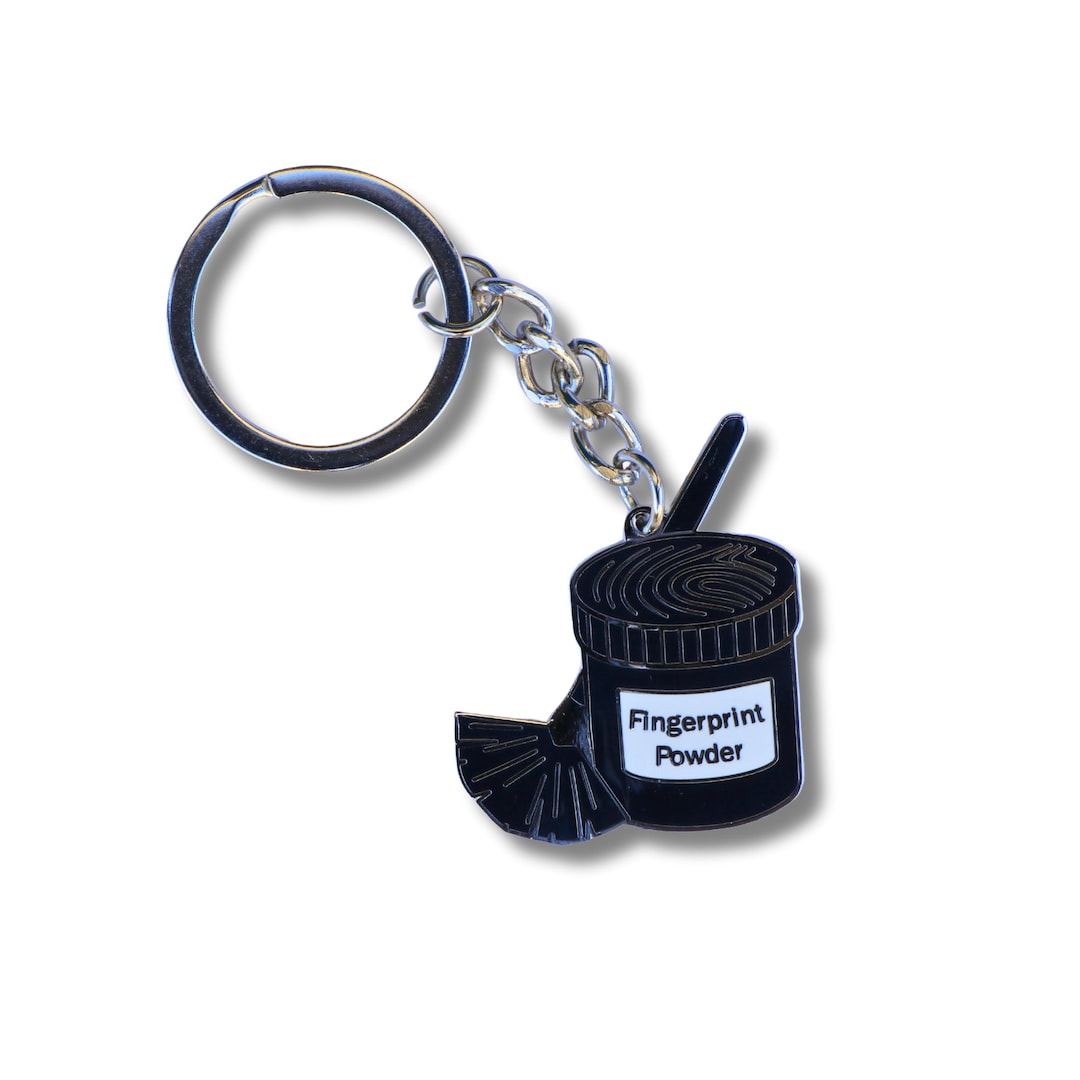 Fingerprint Powder Hard Enamel Keyring, Forensic Science, Crime Scene ...