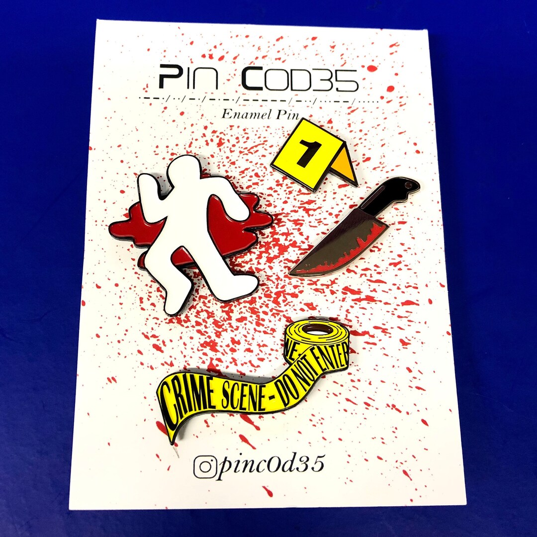 Crime Scene Enamel Pin Set 1 Forensic Science Crime Scene - Etsy
