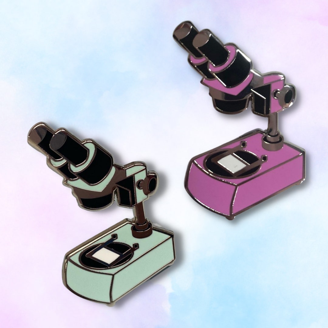 Microscope Hard Enamel Pin Science Chemistry Biology - Etsy