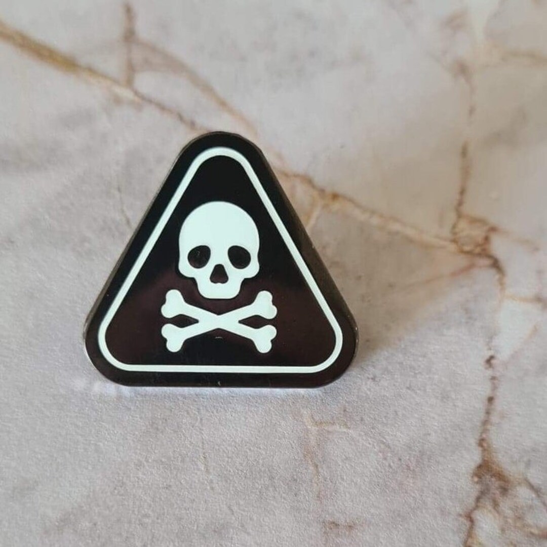 Toxic Hazard Symbol Hard Enamel Pin, Science, Chemistry, Biology ...