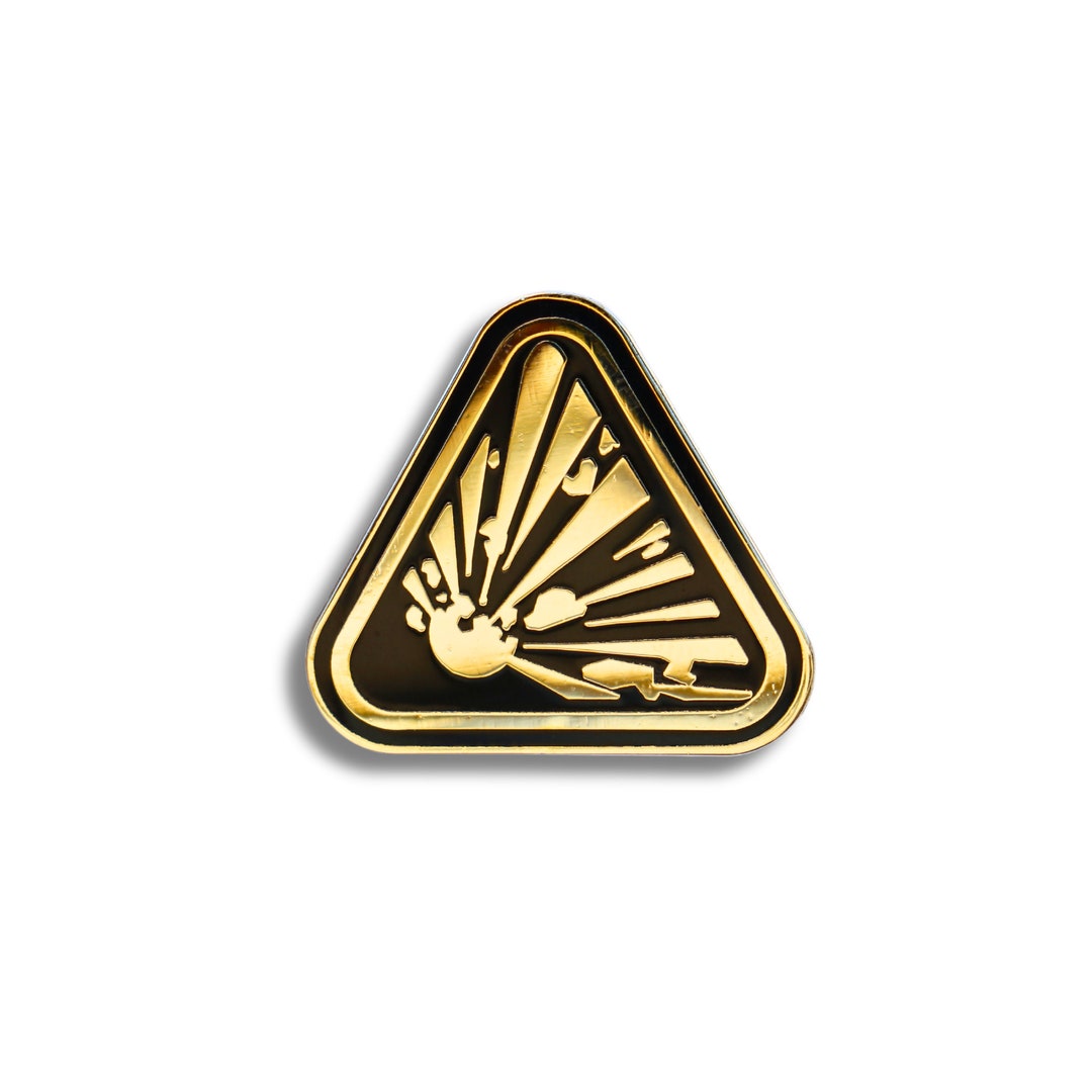 Explosive Hazard Symbol Hard Enamel Pin, Science, Chemistry, Biology ...