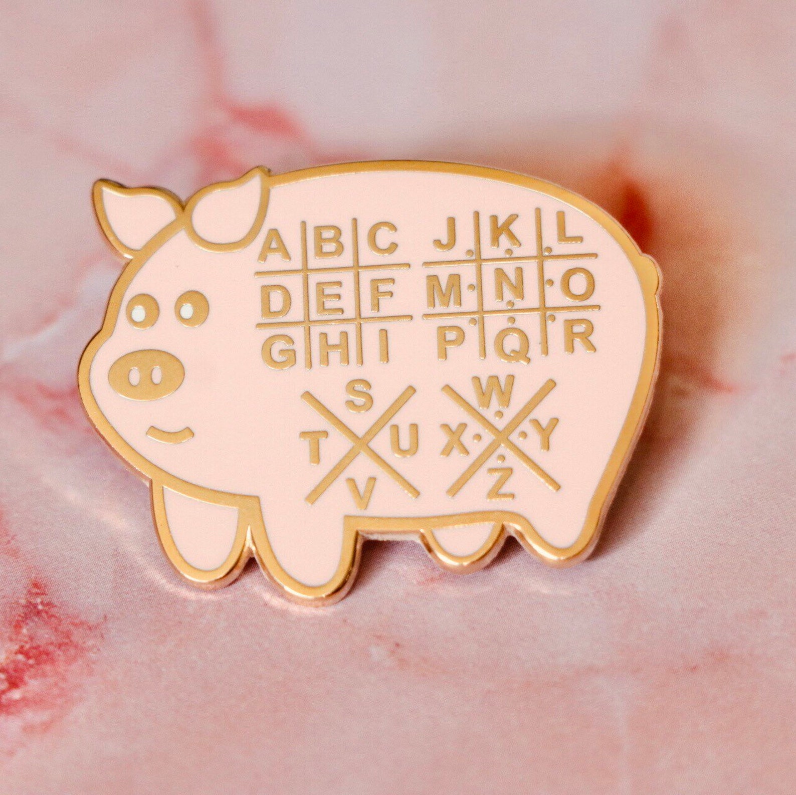 Pig Pen Cipher Hard Enamel Pin, Escape Room, Decoder - Etsy