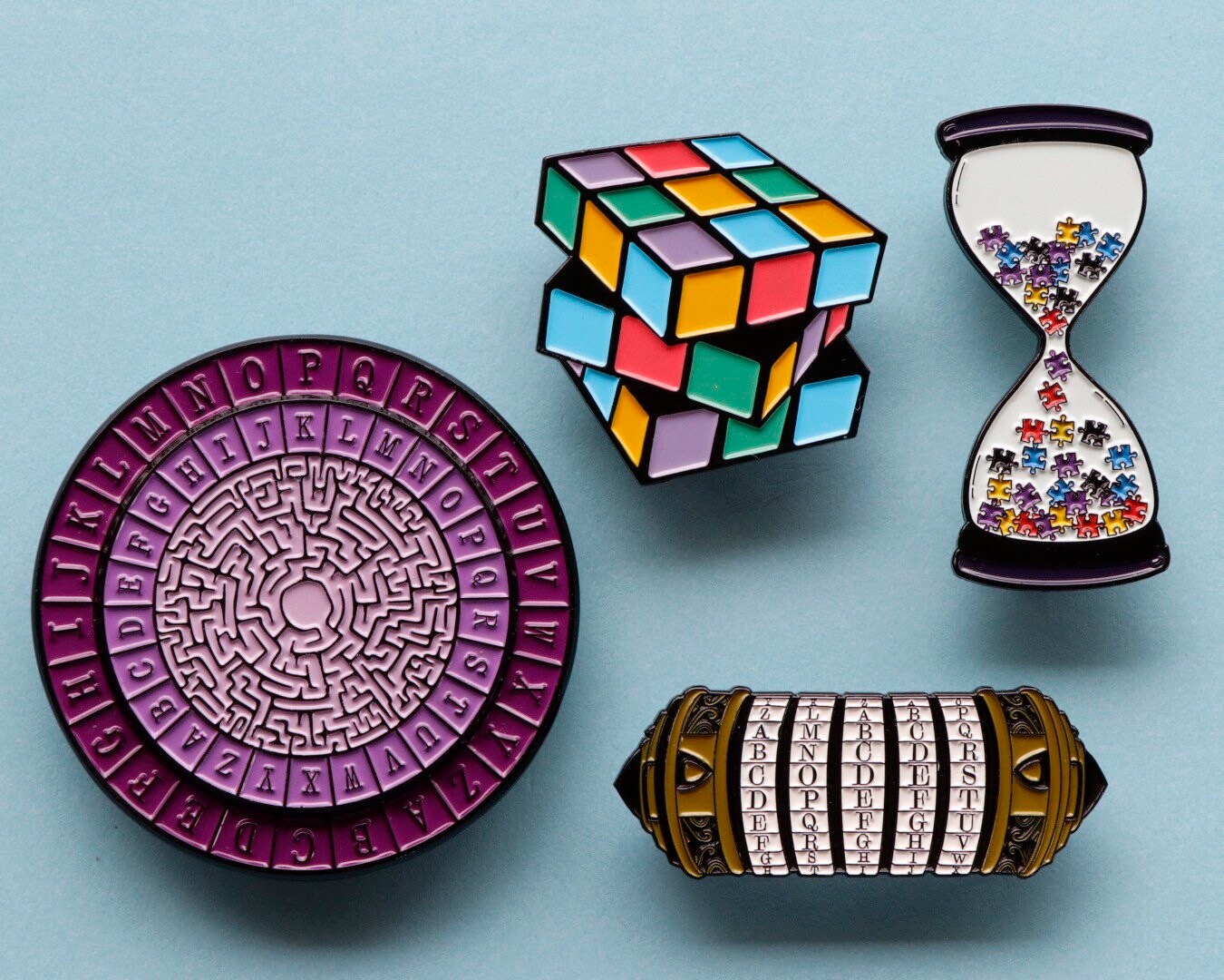 Set of 4 Spinning Decipher Wheel Puzzle Cube Hourglass - Etsy Australia