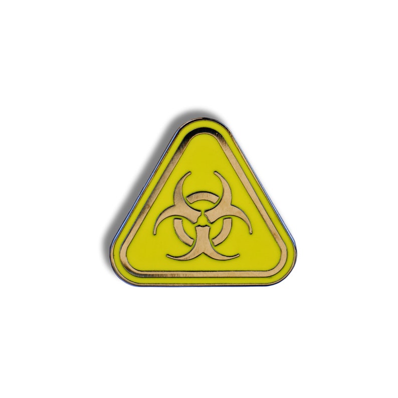 Biohazard Hazard Symbol Hard Enamel Pin, Science, Chemistry, Biology ...