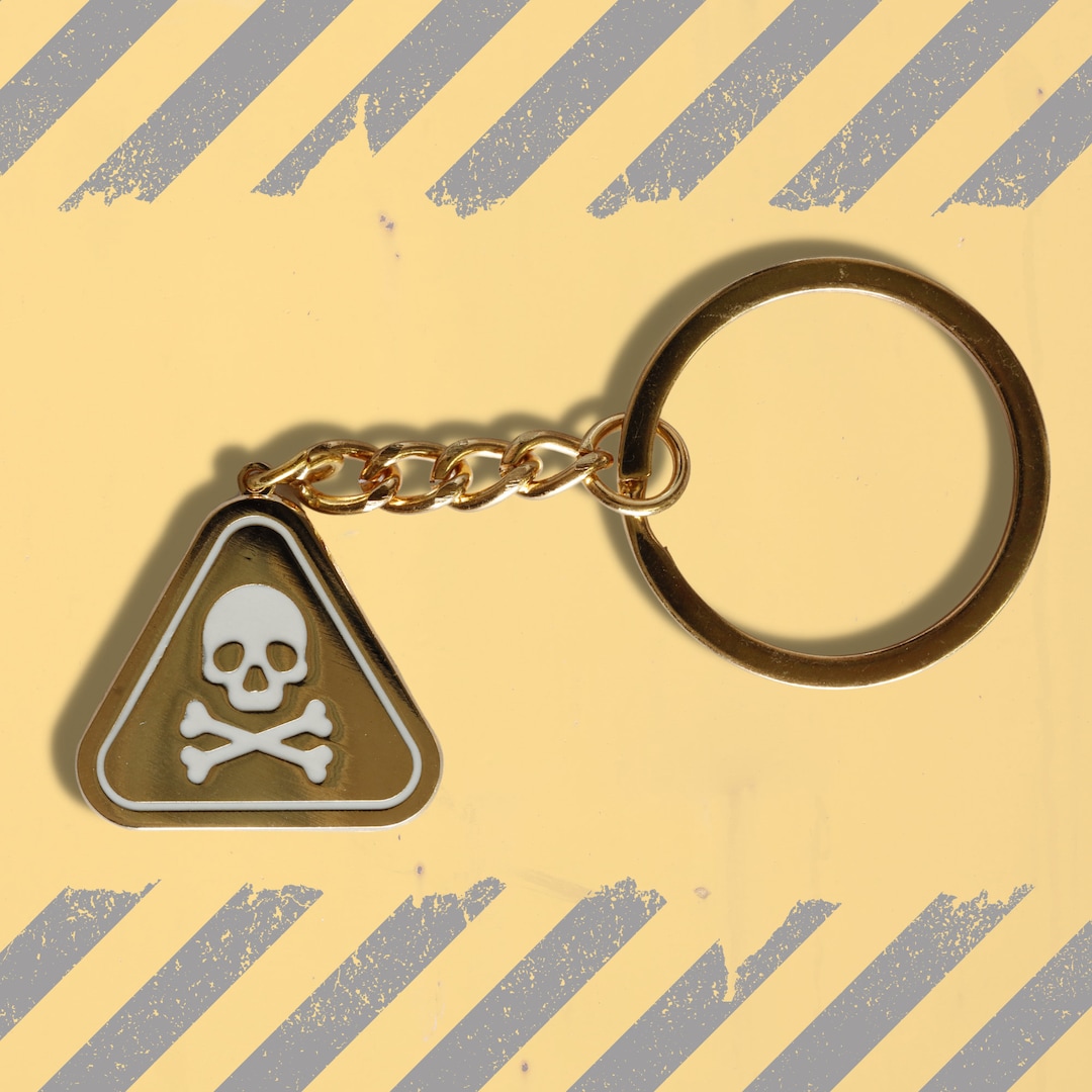 Toxic Hazard Symbol Hard Enamel Keyring Science Chemistry - Etsy