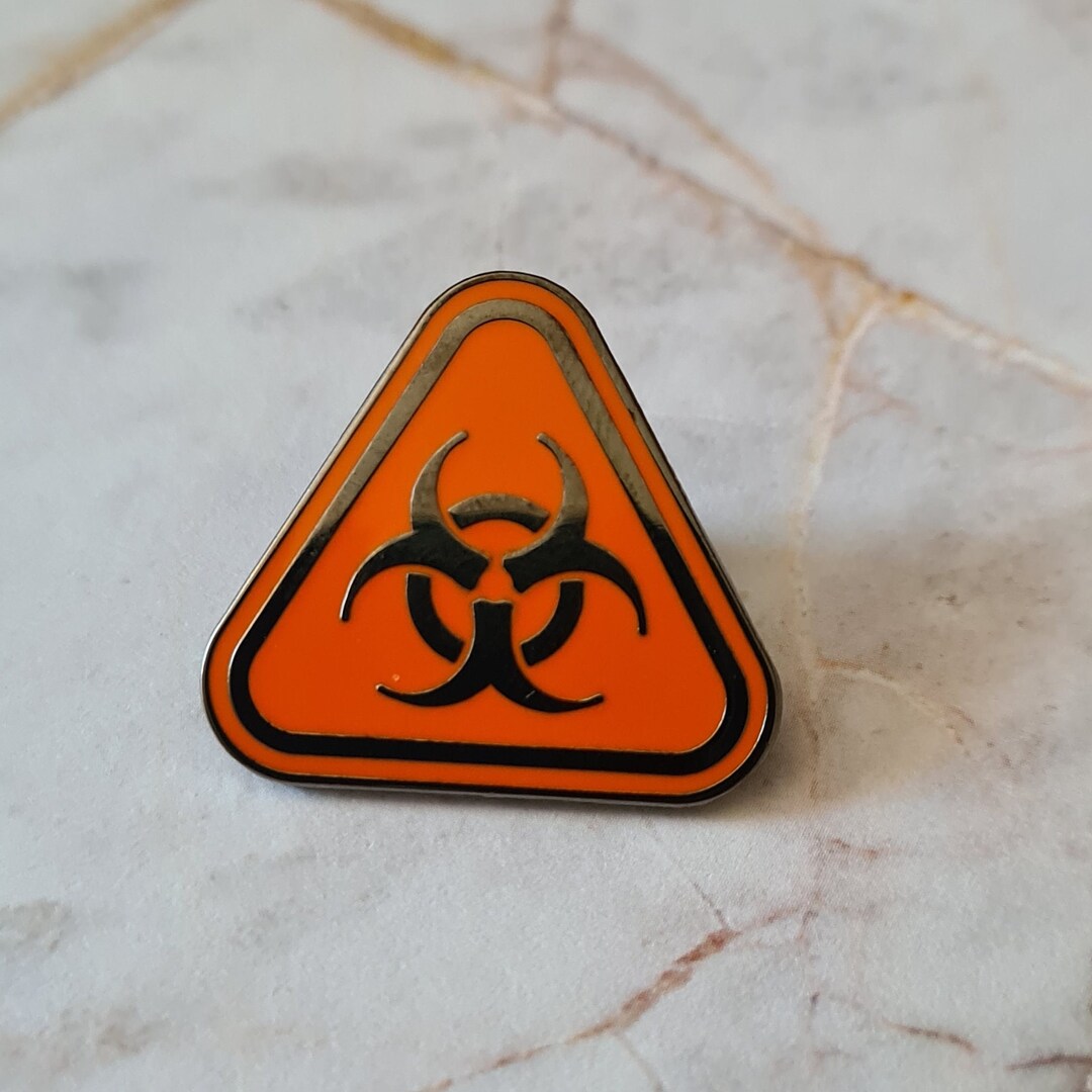 Biohazard Hazard Symbol Hard Enamel Pin, Science, Chemistry, Biology ...