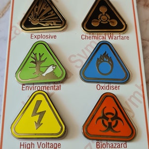 Explosive Hazard Symbol Hard Enamel Pin, Science, Chemistry, Biology ...