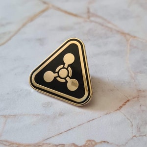 Hazard Symbols Hard Enamel Pin Set 2, Science, Chemistry, Biology ...