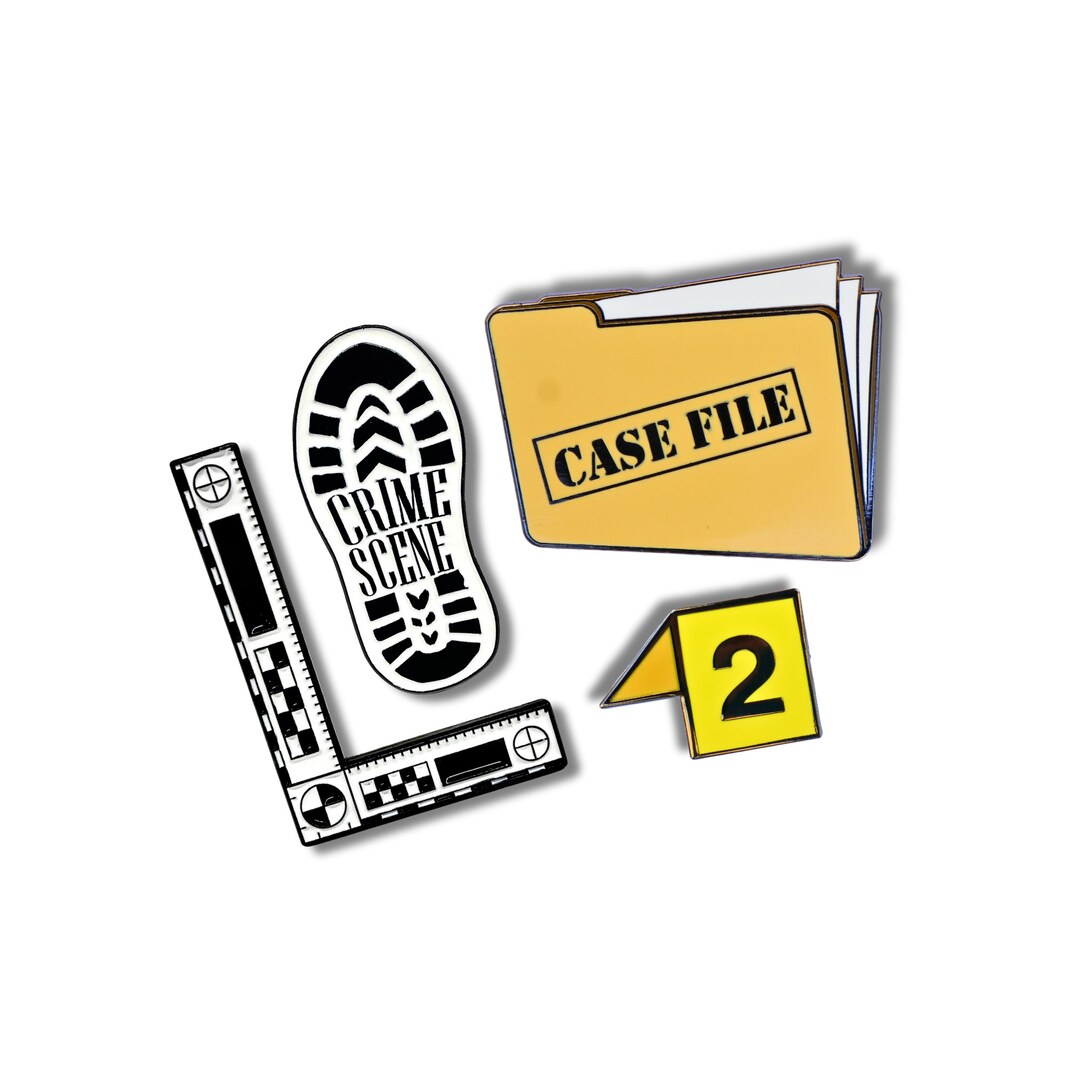 Crime Scene Enamel Pin Set: Forensic Science Gift - Etsy