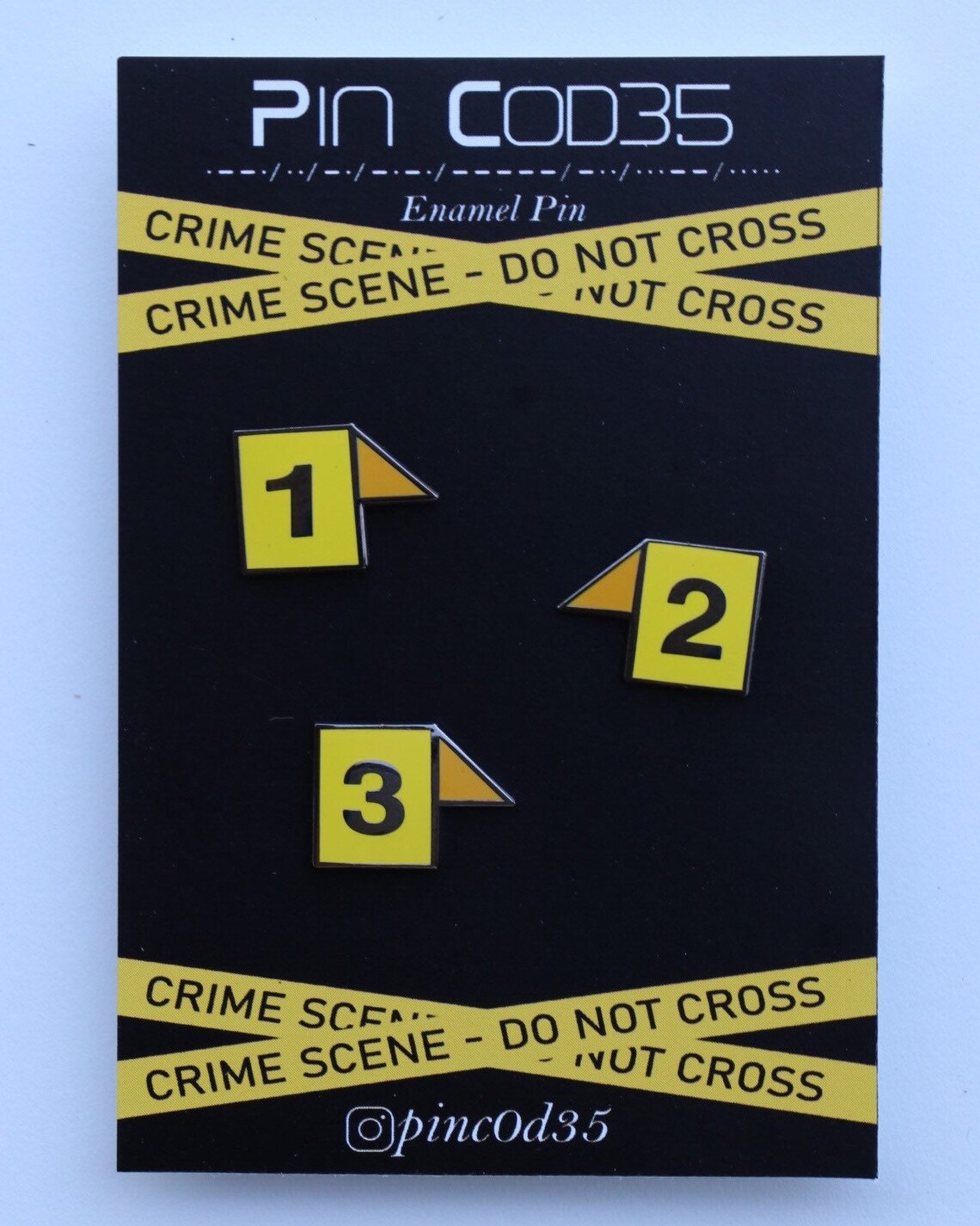 Evidence Marker Crime Scene Hard Enamel Pin Set of 3 | Etsy