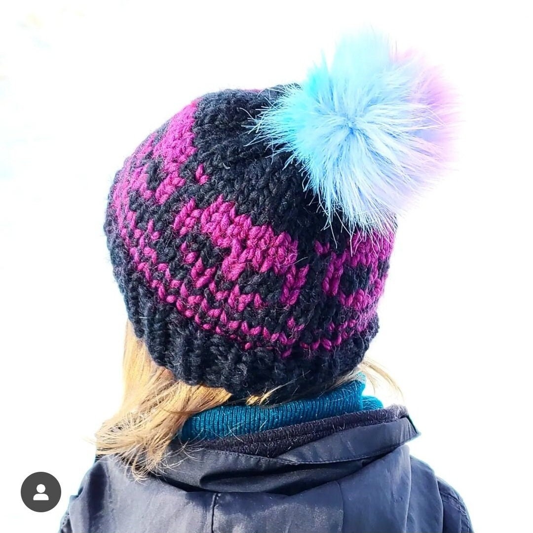 CUSTOMIZE YOUR OWN Knit Skull Toque Goth Halloween Beanie Winter Hat ...