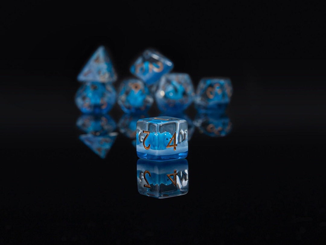 Triceratops Dinosaur Dice, Full 7 Set Dungeons and Dragons, Round Edge ...