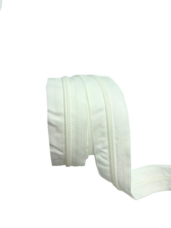 5 pieces indivisible zip Zippers broken white 50 cm Upholstery Craft ...