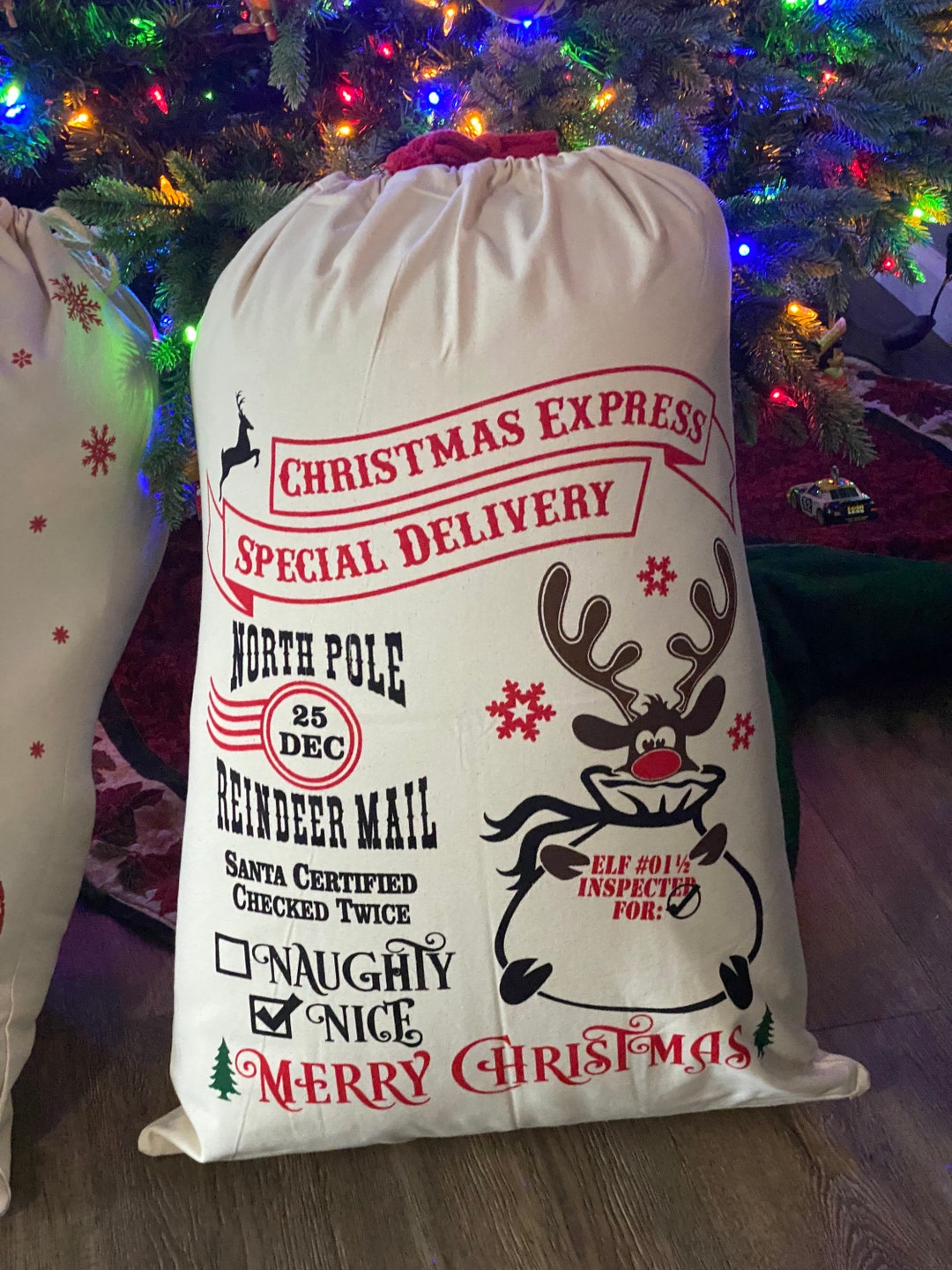 Personalized Santa Bag, Oversized Santa Sack, Christmas Bag ...