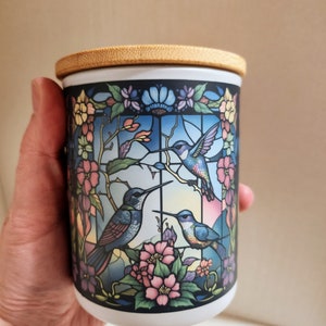 Hummingbird Stained Glass Designed Battery Operated Tea Light Holder - Etsy