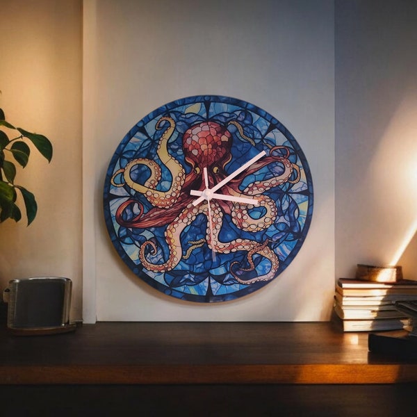 Octopus Wall Clock - Etsy