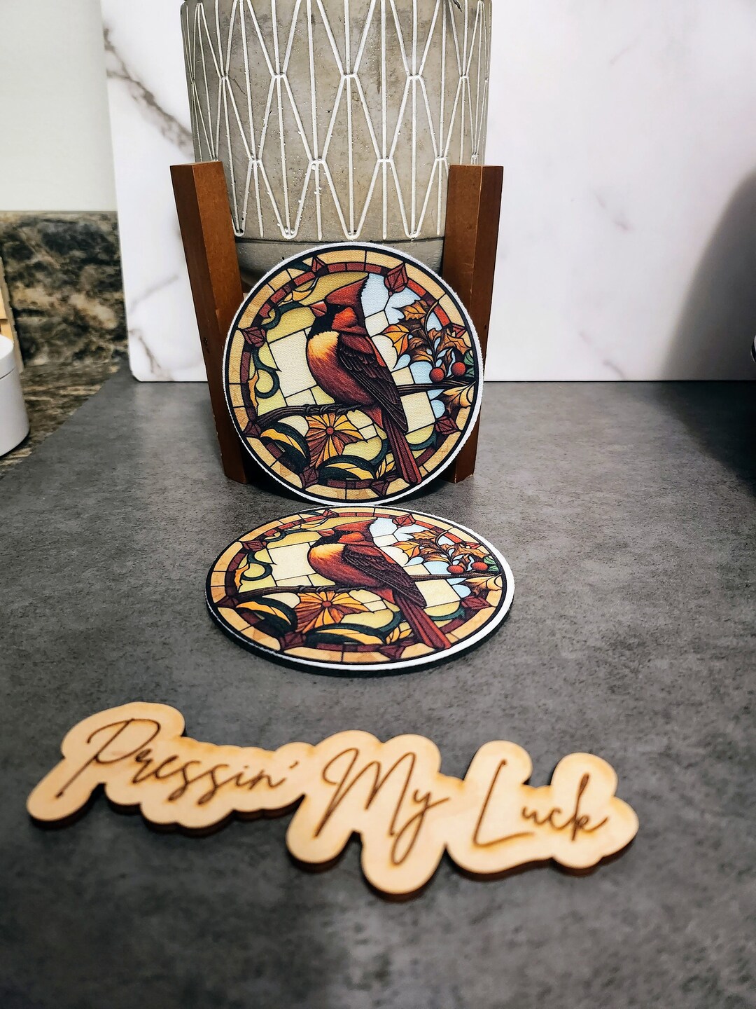 Red Cardinal Table Coasters, Drink Coasters - Etsy