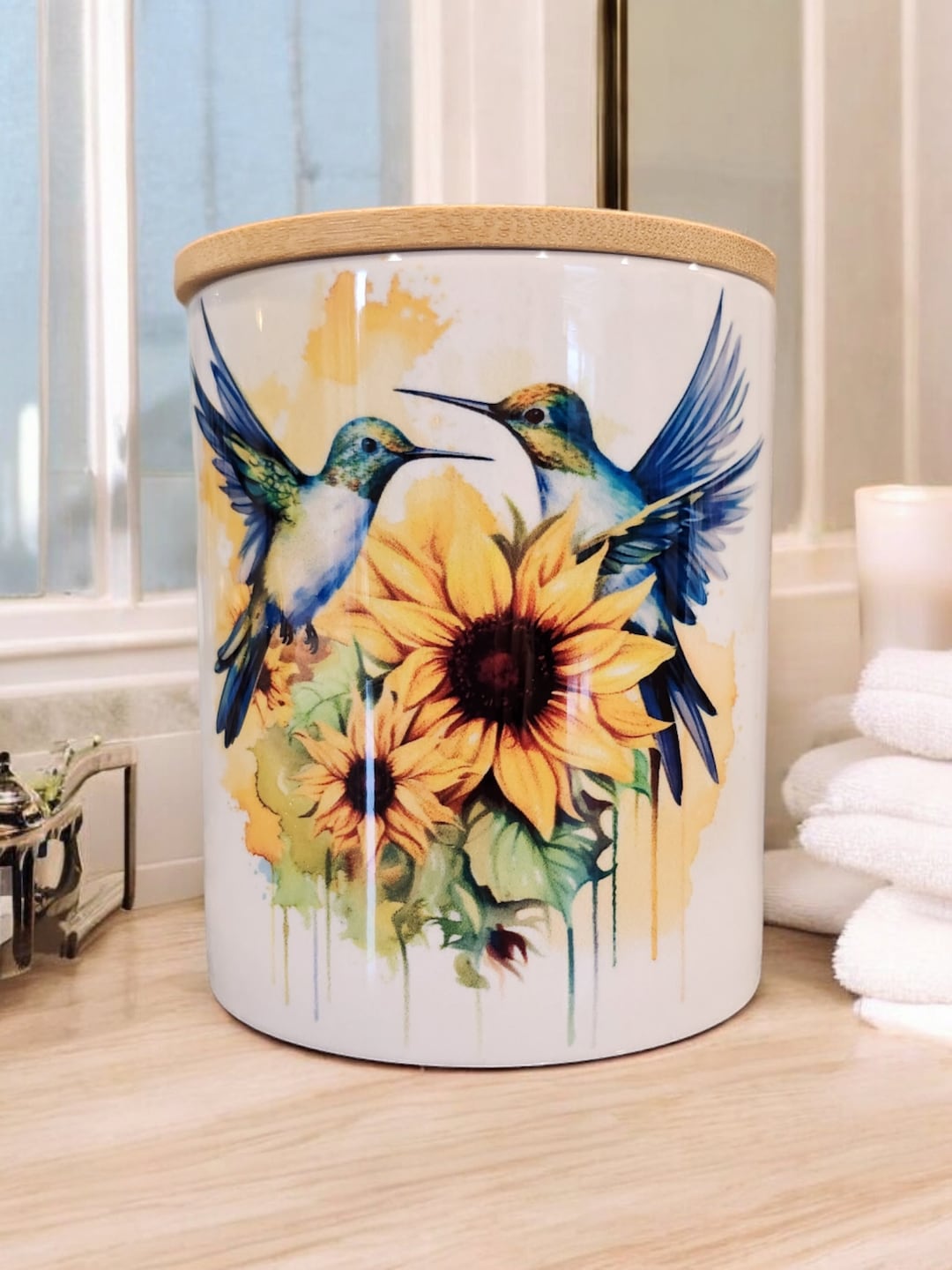 Hummingbirds Ceramic Canister, Bird Jar, Decorative Container - Etsy