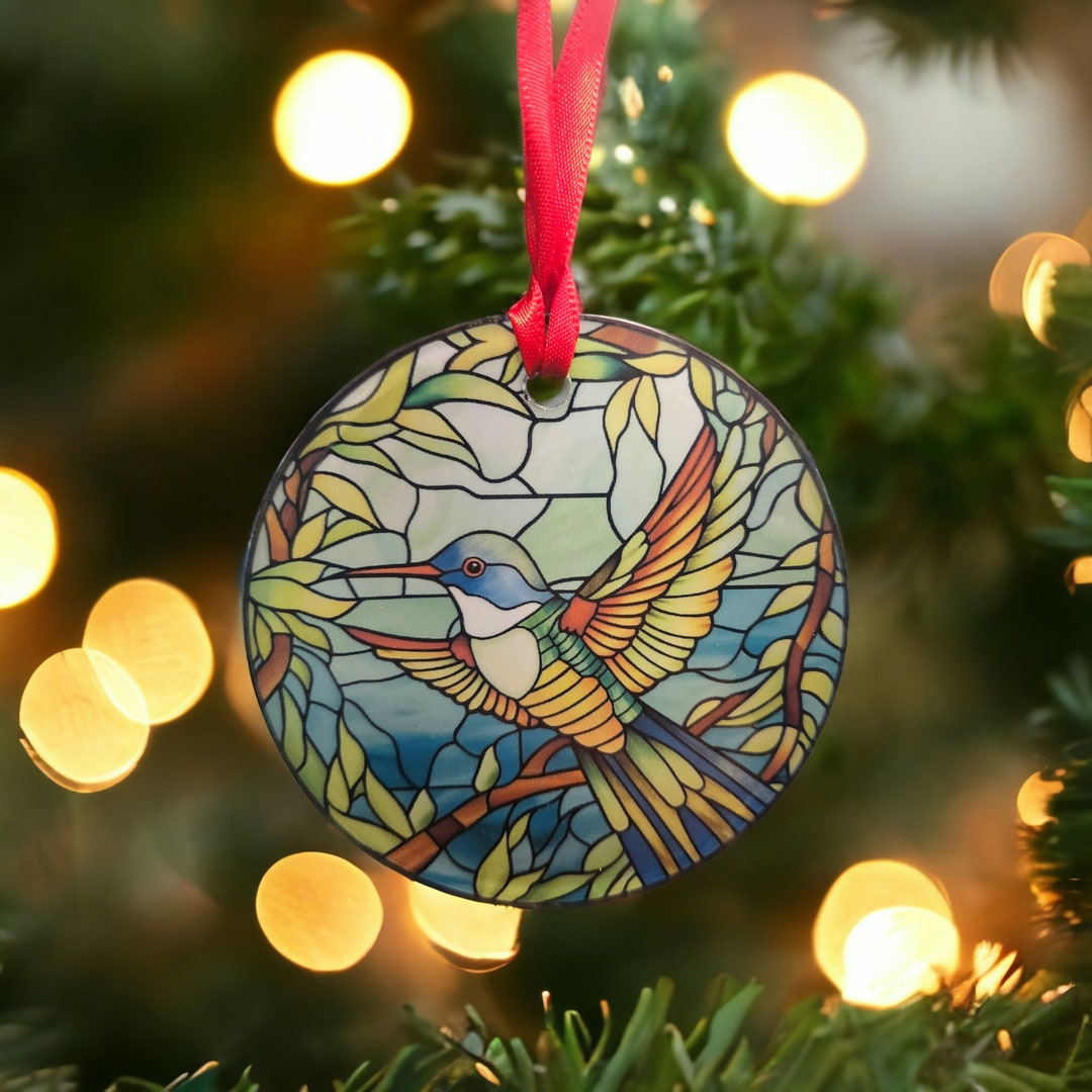 Beautiful Glass Hummingbird Christmas Ornament - Etsy