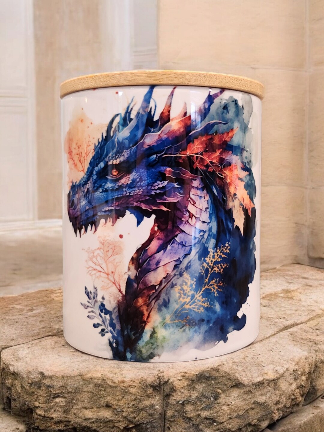 Dragon Ceramic Canister, Bird Jar, Decorative Container - Etsy