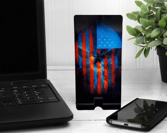 American Flag Skull Phone Stand - Etsy