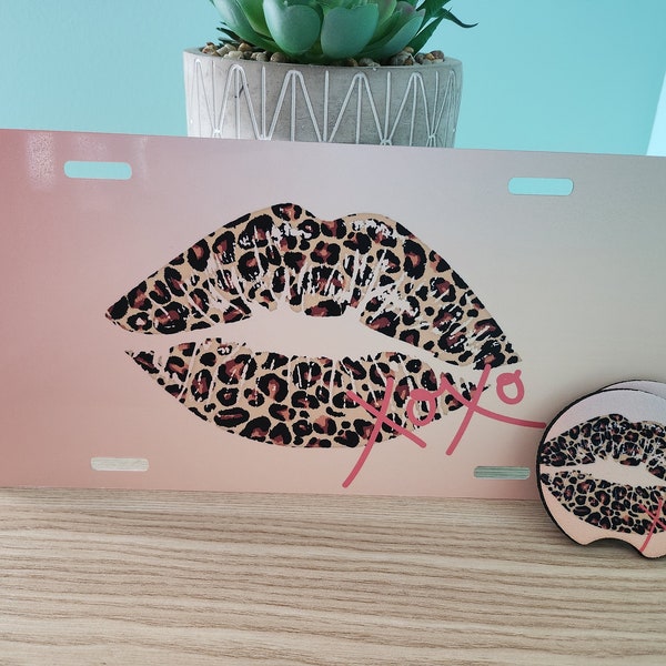 Matching License Plate and Car Coasters - Etsy