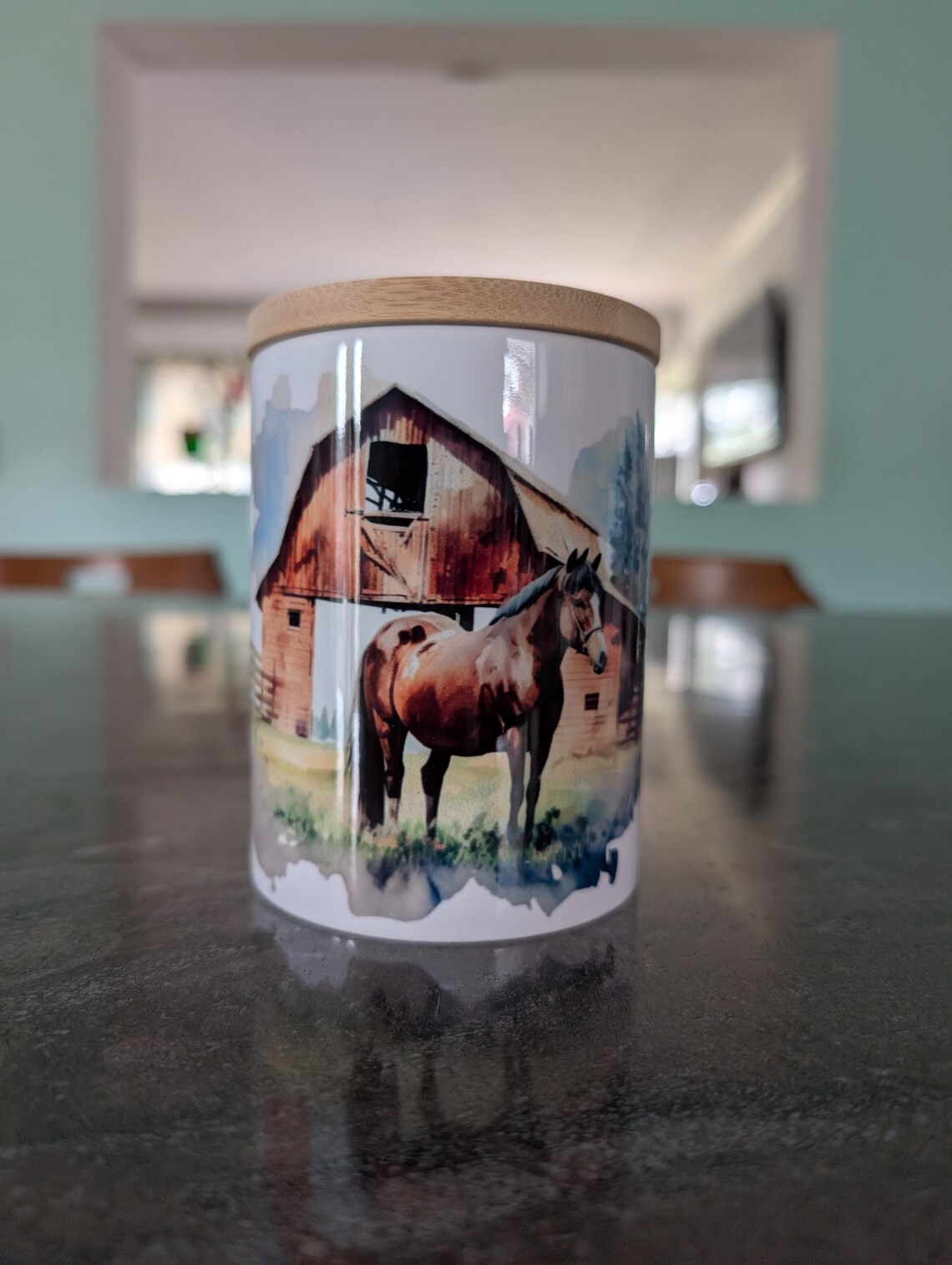 Horse Ceramic Canister, Rustic Barn Jar, Decorative Container - Etsy